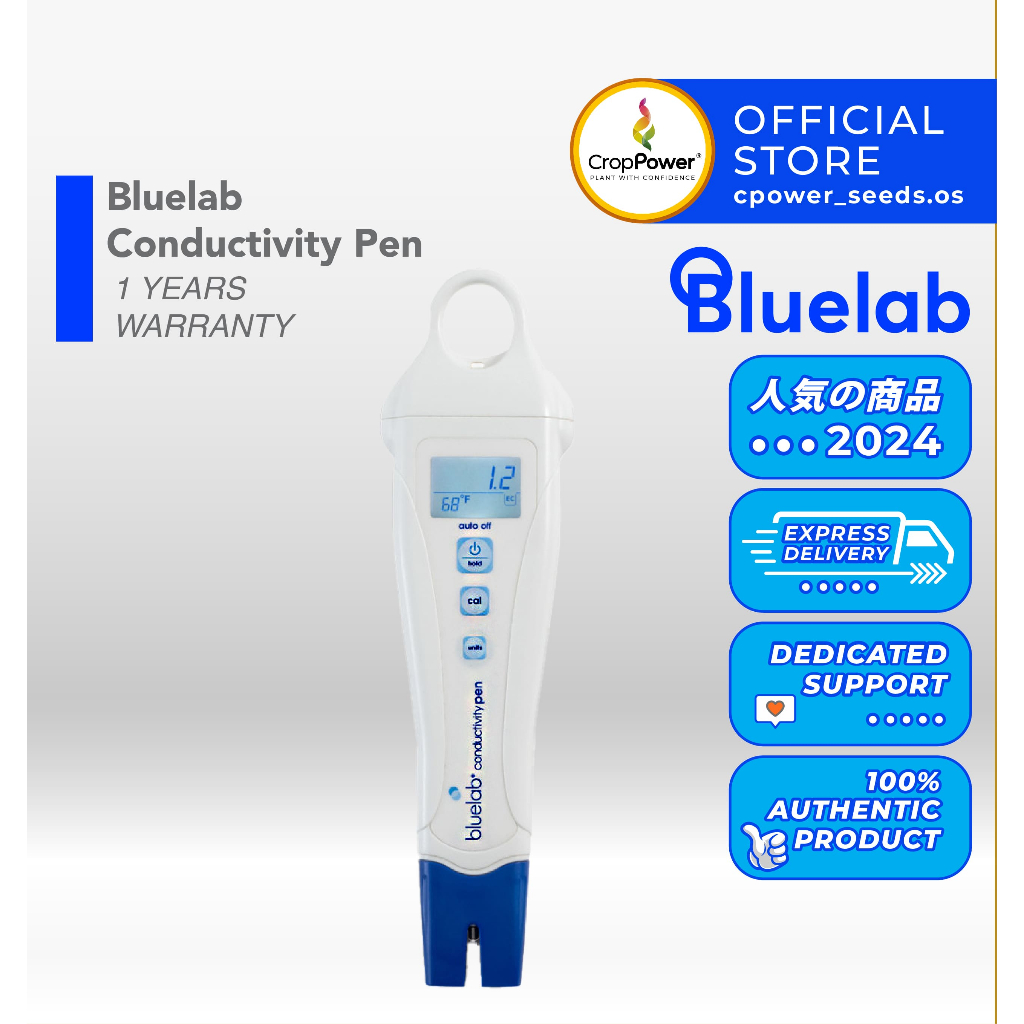 BLUELAB - EC/CONDUCTIVITY PEN (MEASURES NUTRIENT AND TEMPERATURE IN ...