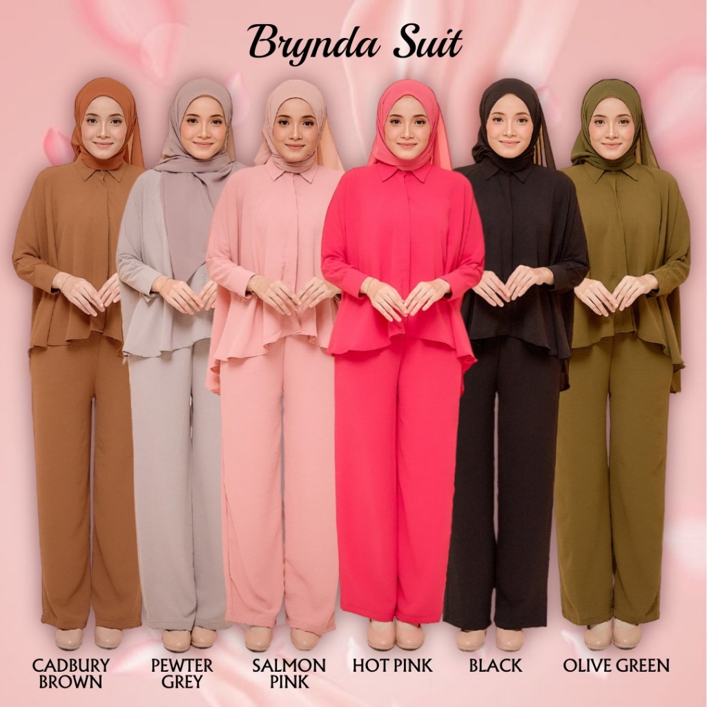 Baju Muslimah Set Seluar One Seluar Women Viral Ironless Blouse And ...