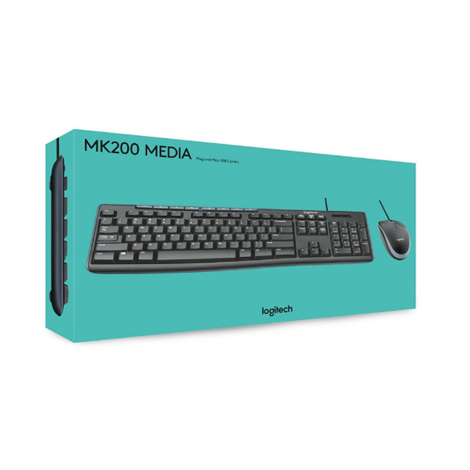 Logitech Mk200 Wired Keyboard And Mouse Shopee Malaysia