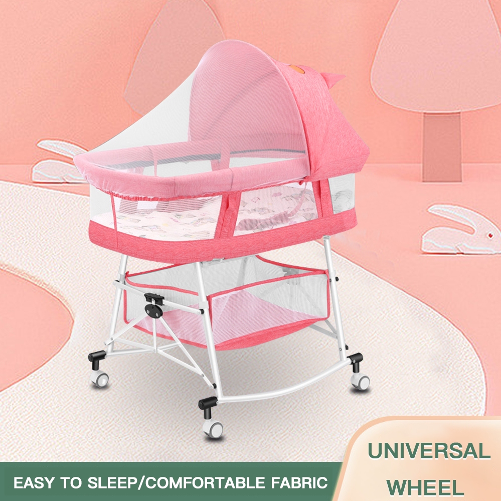 Baby Side Bed 嬰兒床 Baby Cot Bedding Set Folding Baby Bed Portable Crib ...