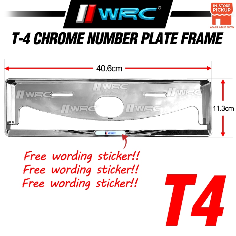 T-4 CHROME Number Plate Frame JDM Daihatsu Japan Style Universal ( FREE ...
