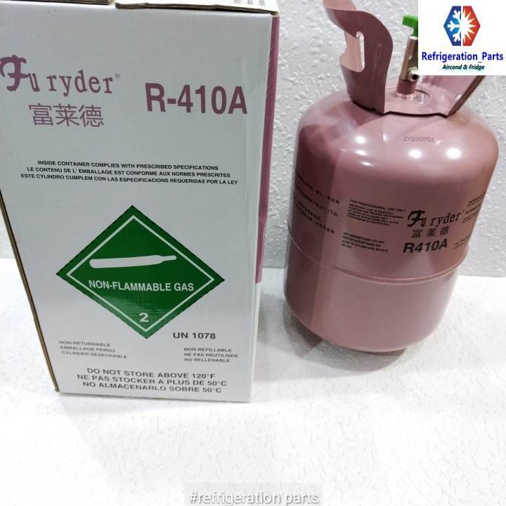 CZ R410a botol gas besar aircon tambah gas冷气外机充气打gas refrigerant r410 gas bottle big inverter ...
