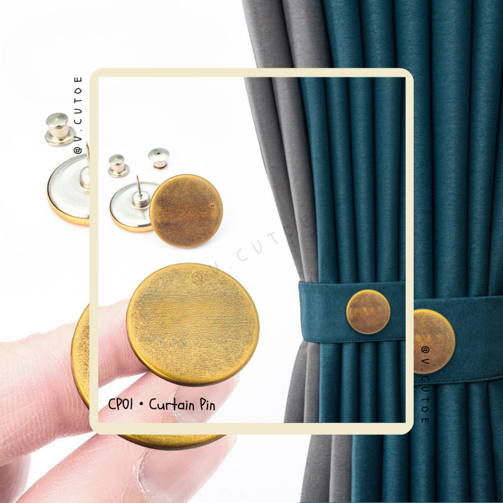 CP01・Ready Stock・Adjustable・Metal Stainless・Bronze Silver・Langsir ...