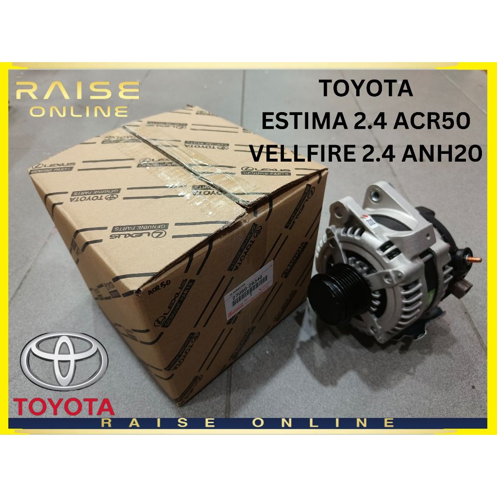 ( 100% ORIGINAL ) TOYOTA ESTIMA 2.4 ACR50 VELLFIRE 2.4 ANH20 ALTERNATOR ...