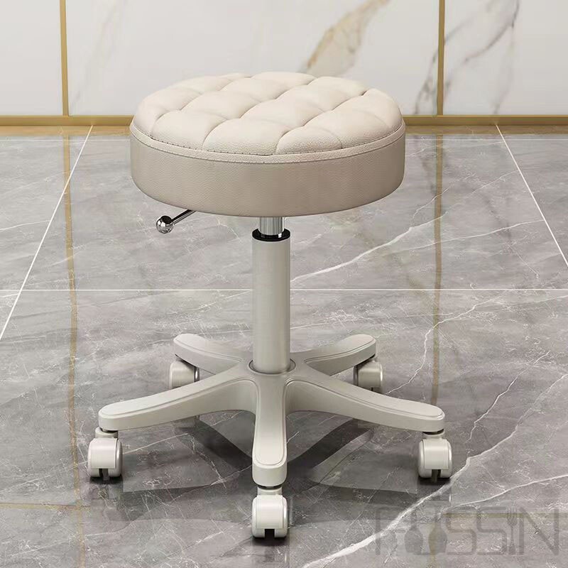 Round Stool Bulat Kerusi Rotating Chair With Wheels Adjustable Height ...