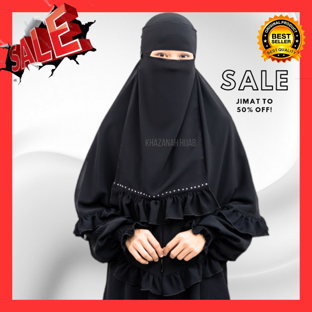Niqab ropol , niqab diamond exclusive niqab pengantin | Shopee Malaysia