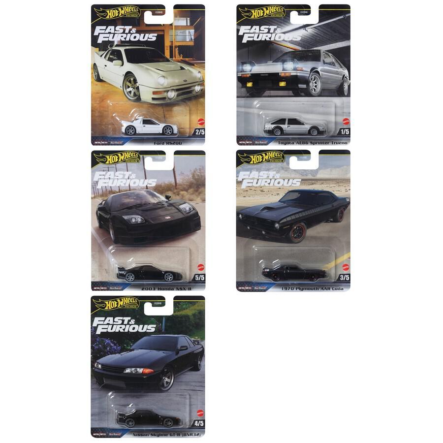 Hot Wheels 1 Set Fast and Furious Gtr R32 Nxs Ae86 FF Hotwheels Mattel ...