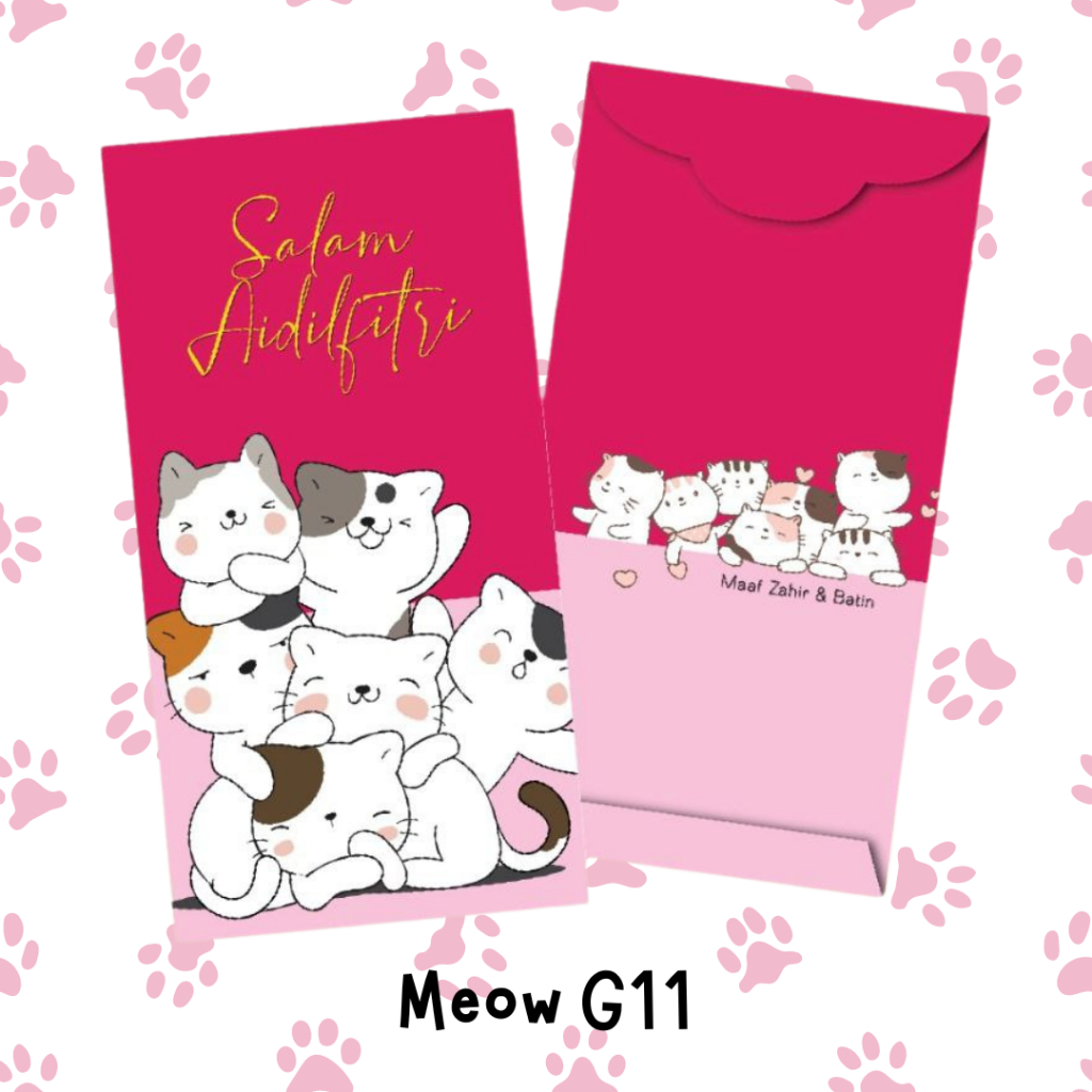 Kucing Meow Cat Dino Animal| Sampul Raya Sampul Duit Raya Money Packet ...