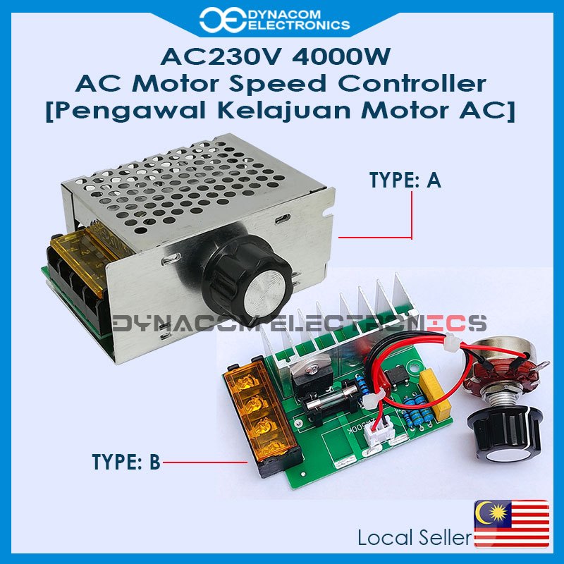 AC Motor Speed Controller, AC230V 4000W Voltage Regulator, LED Dimmer ...