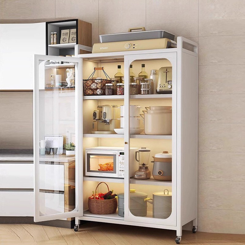 Dust-Proof Floor Storage Cabinet Kitchen Storage Rack Multi-Function ...