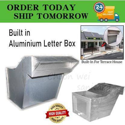 Peti Surat Aluminium Letter Box /Mail Box /Build In Letter Box /13'' 14 ...