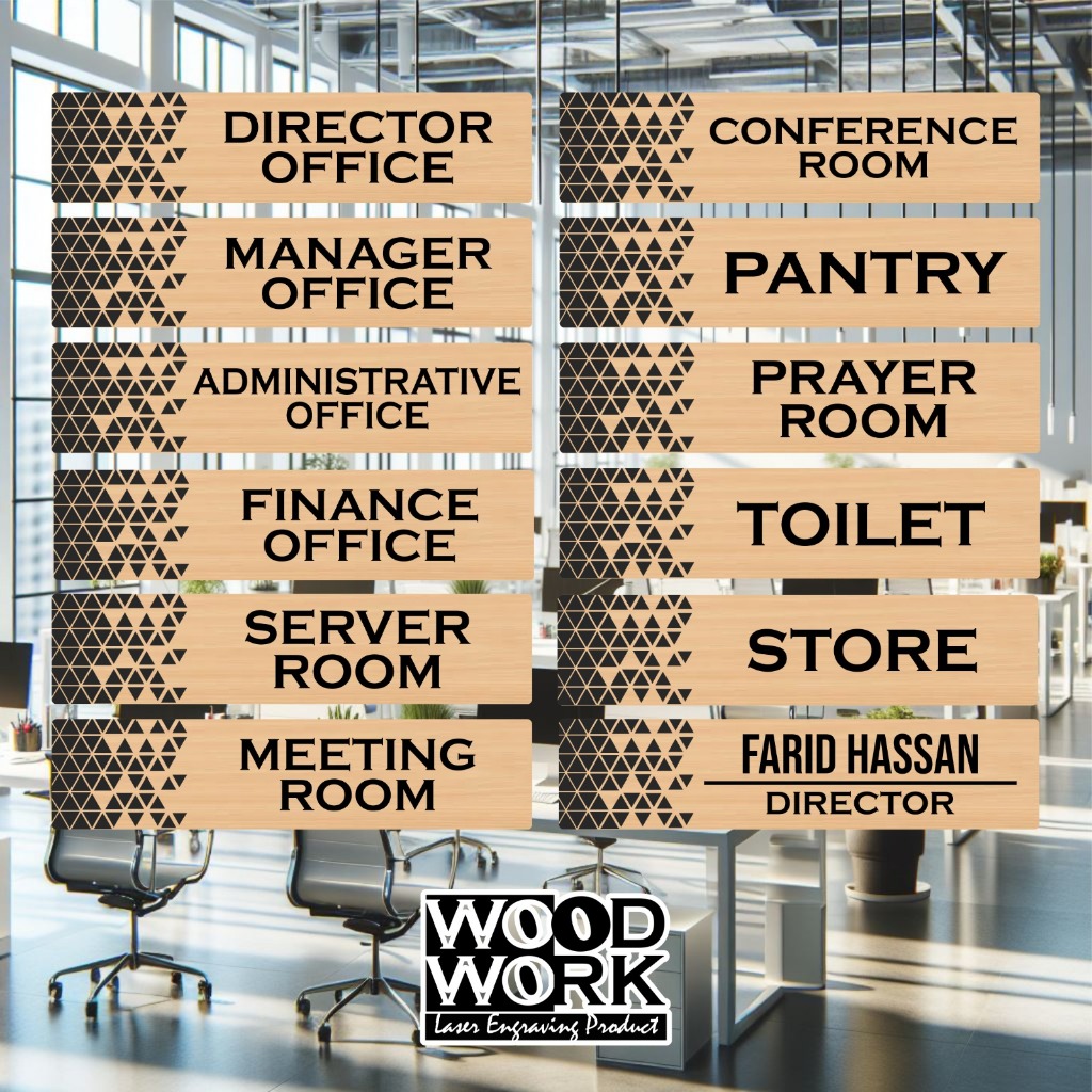 Printing Custom Wording Laminated Plywood 3mm Office Sign,Wall Sign ...