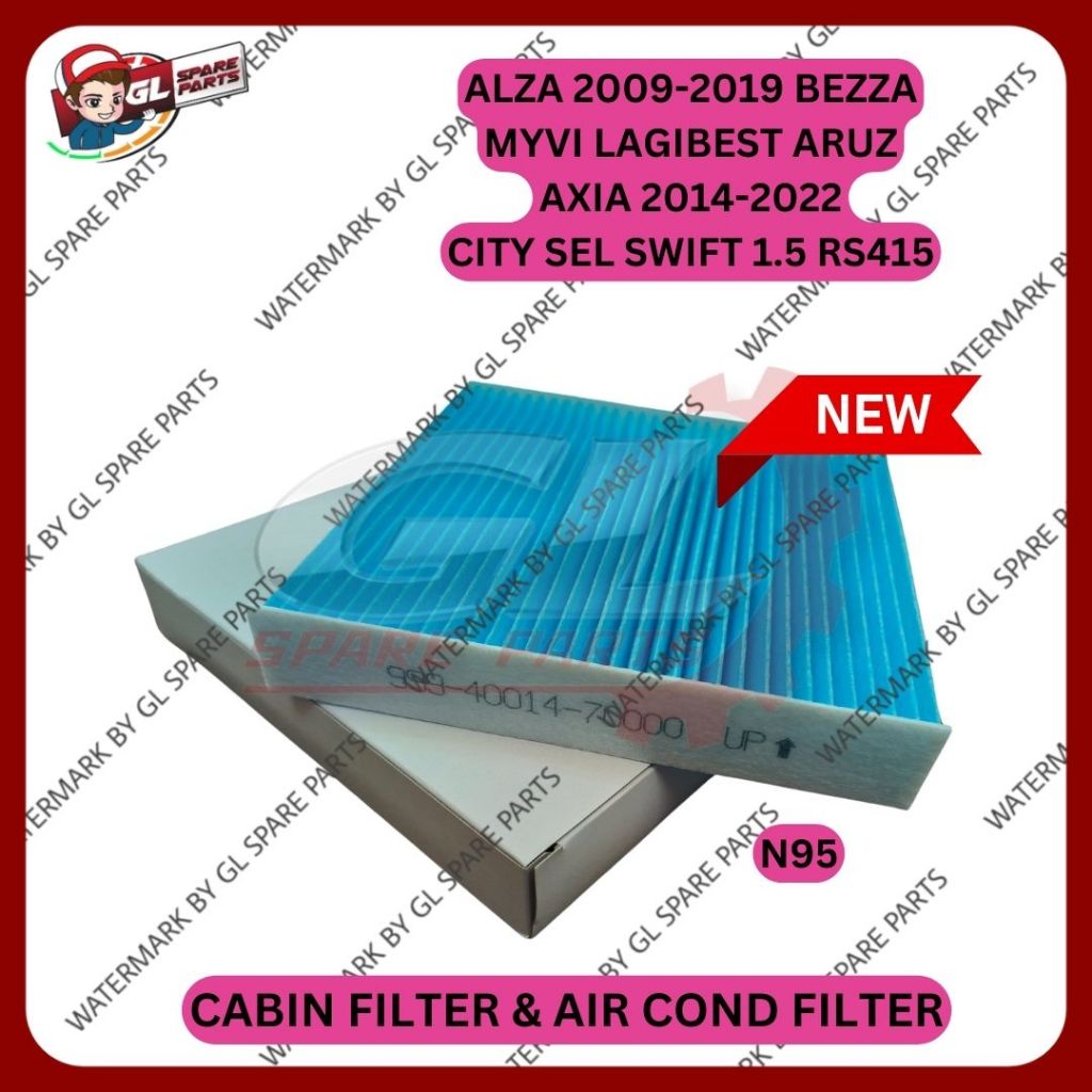 CABIN AIR FILTER PERODUA ALZA MYVI 1.5 LAGIBEST ICON BEZZA AXIA SWIFT ...