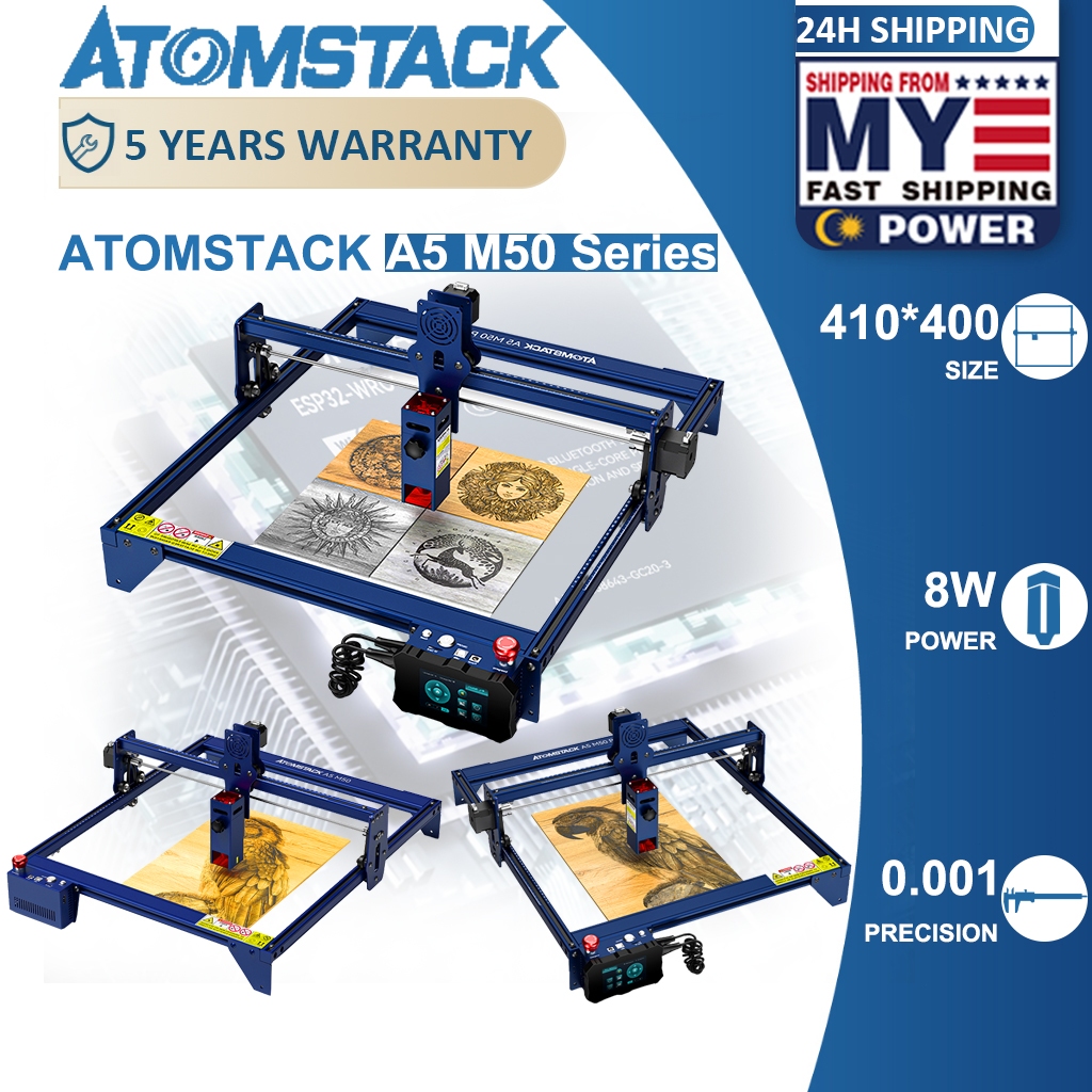 ATOMSTACK A5 M50 Pro/A5 M50 Laser Engraver 5W Cutting&Engraving Wood ...