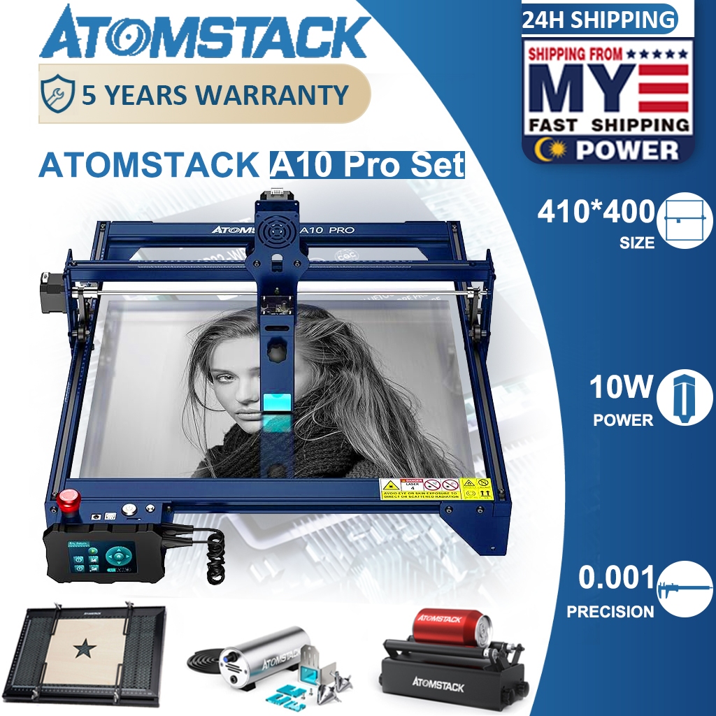 ATOMSTACK A10 Pro Laser Engraving Machine 10W Laser Engraver With Extension,Roller,Air Assist ...