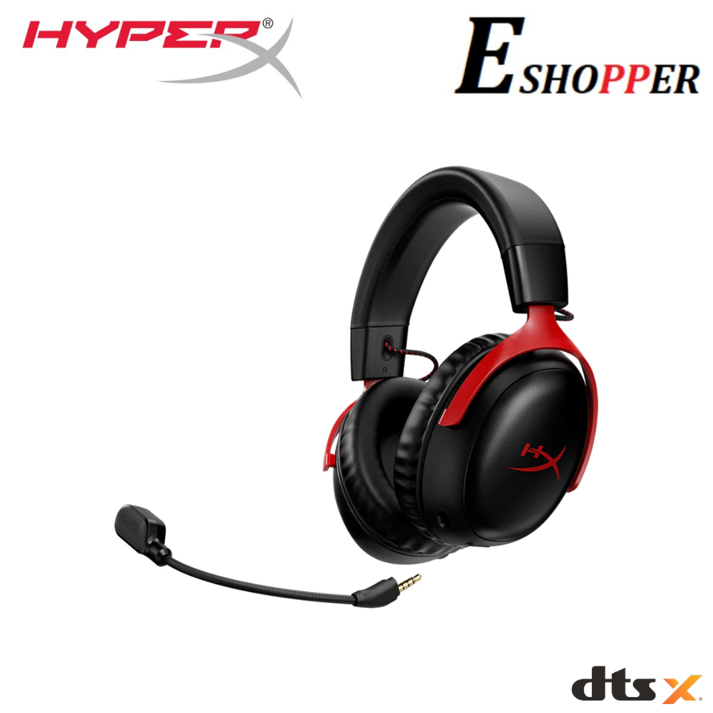 HYPERX CLOUD III WIRELESS GAMING HEADSET (77Z45AA BLACK/77Z46AA RED ...