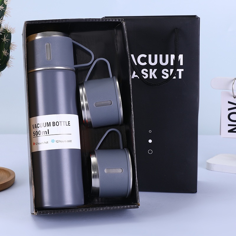 Mug🥤Vacuum Flask Set Creative Vacuum Cup Set 500ml 304 Stainless Steel ...
