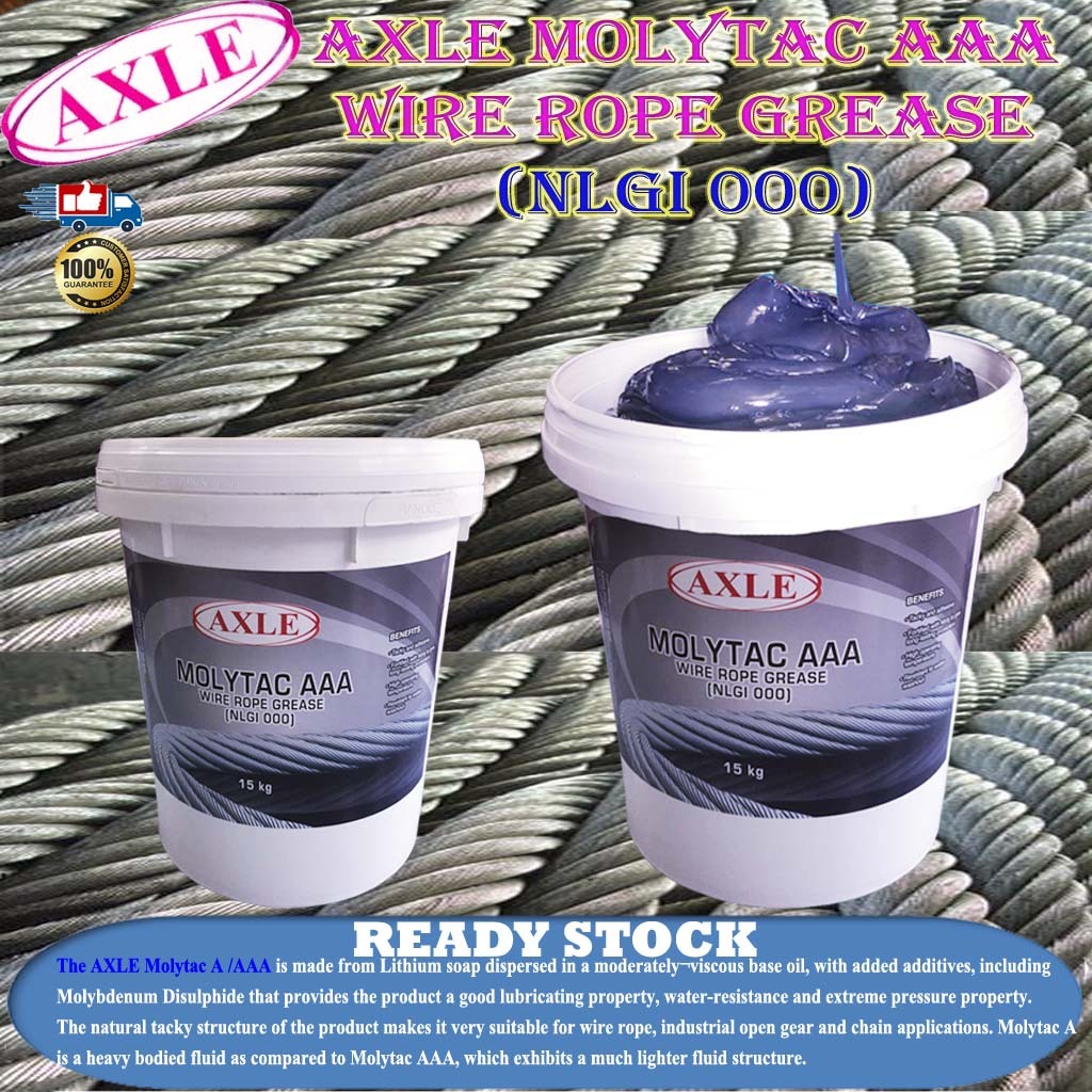 AXLE MOLYTAC AAA NLGI 000 WIRE ROPE GREASE 15KG | Shopee Malaysia