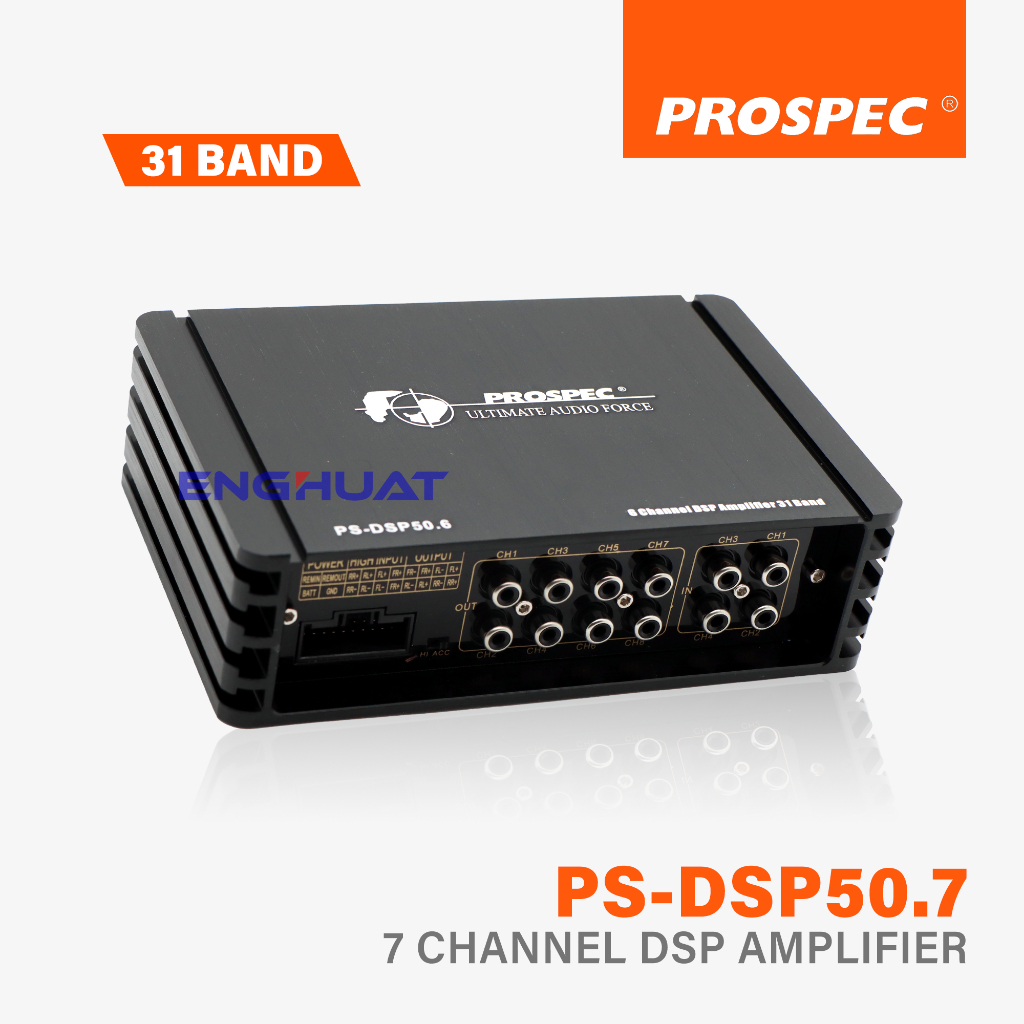 PROSPEC DSP PS-DSP50.7 | 7CH Amplifier DSP 31 Band EQ DSP Amplifier Car ...