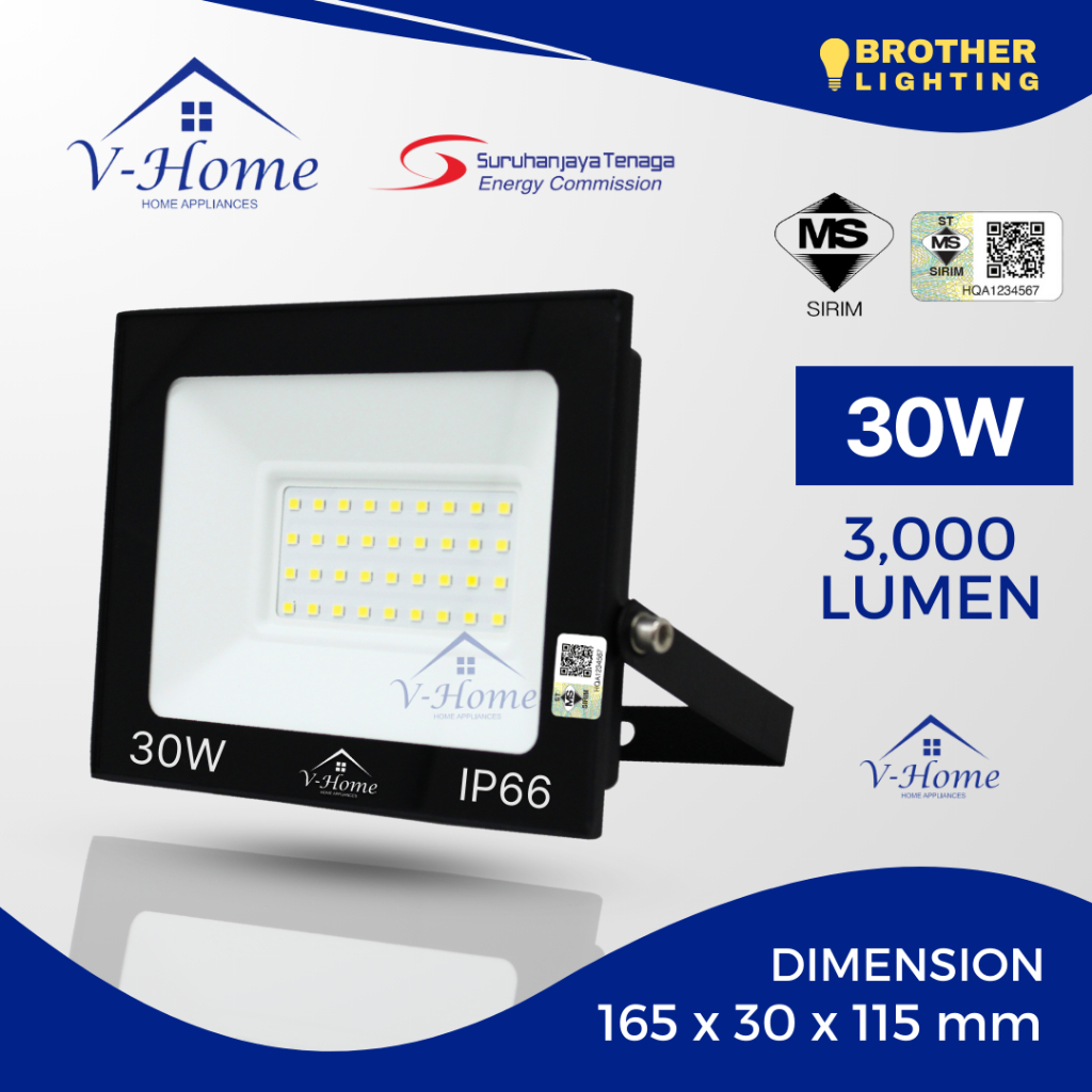 [SIRIM] VHome® LED Outdoor Spotlight IP66 Flood Light Celling Wall 10W/20W/30W/50W/100W/150W ...