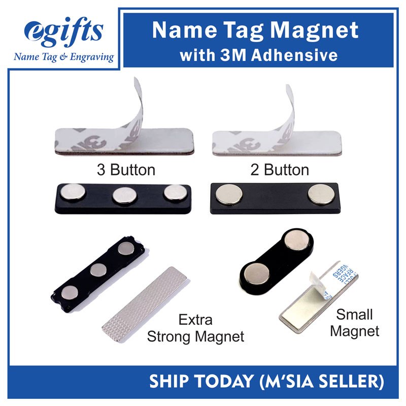 Name Tag Magnet ONLY, Magnet with 3M Adhensive | Shopee Malaysia