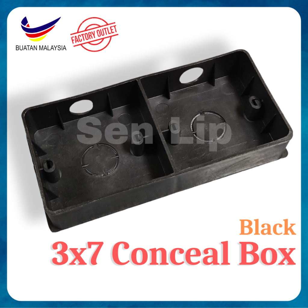 [Wholesale] 3x7 PVC Conceal Box / Black Box / Switch Socket Base ...