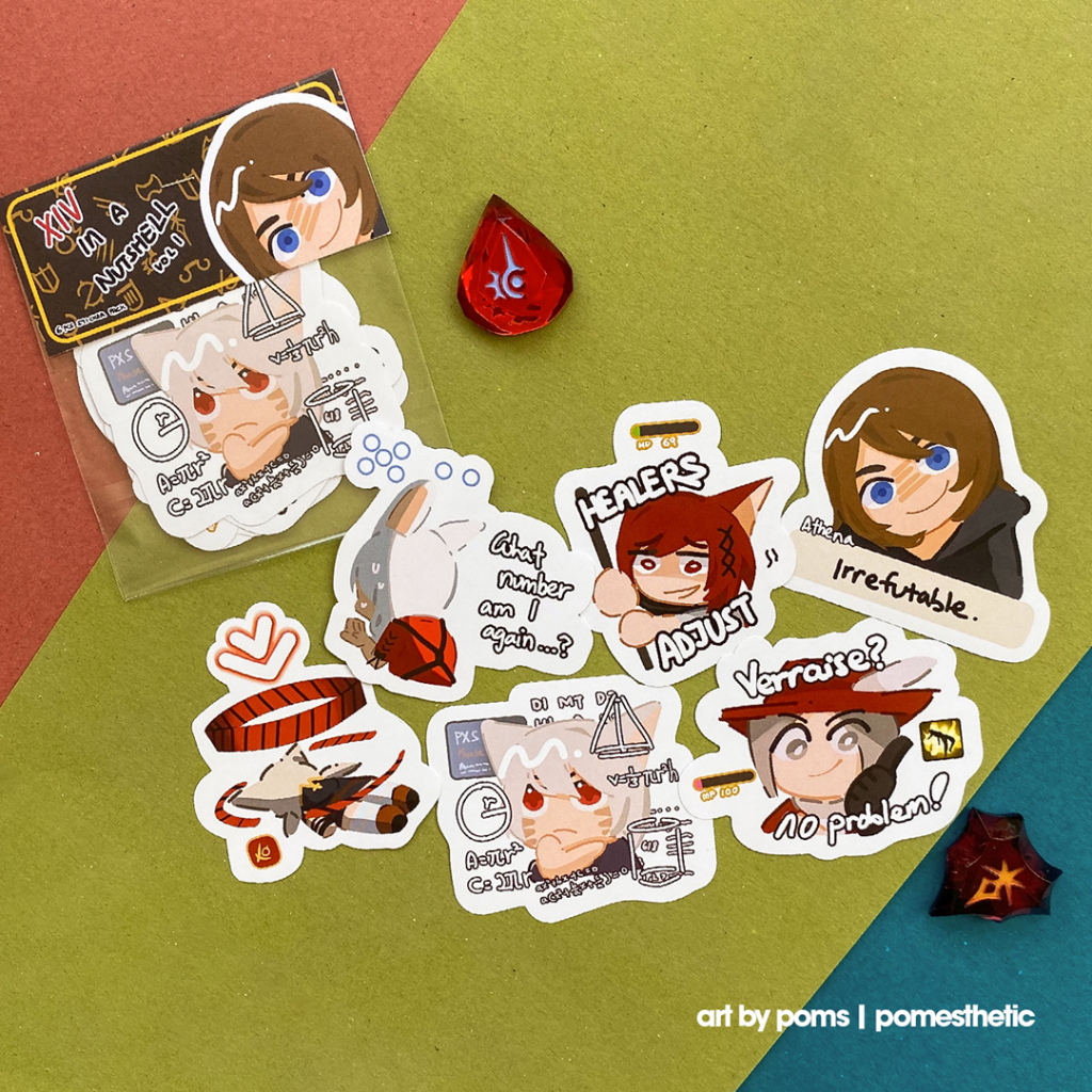 Final Fantasy XIV | FFXIV in a Nutshell Sticker Pack Vol 1 & 2 - poms ...