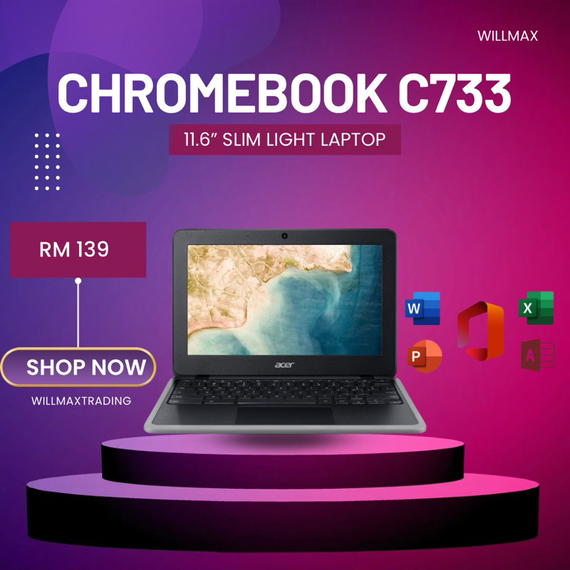 Acer C733 latest Model chromebook in Malaysia | Shopee Malaysia