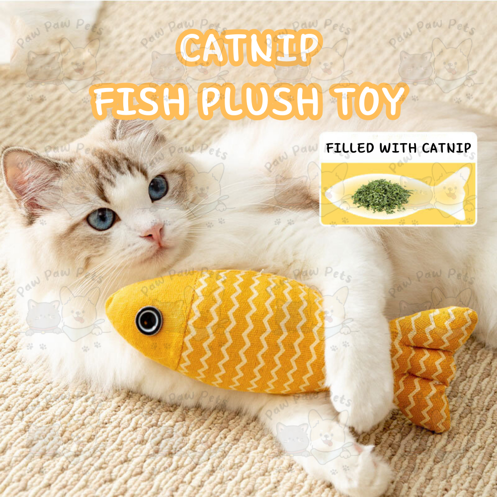 Catnip Fish Plush Toy for Cats | Mainan Kucing Catnip Berbentuk Ikan ...