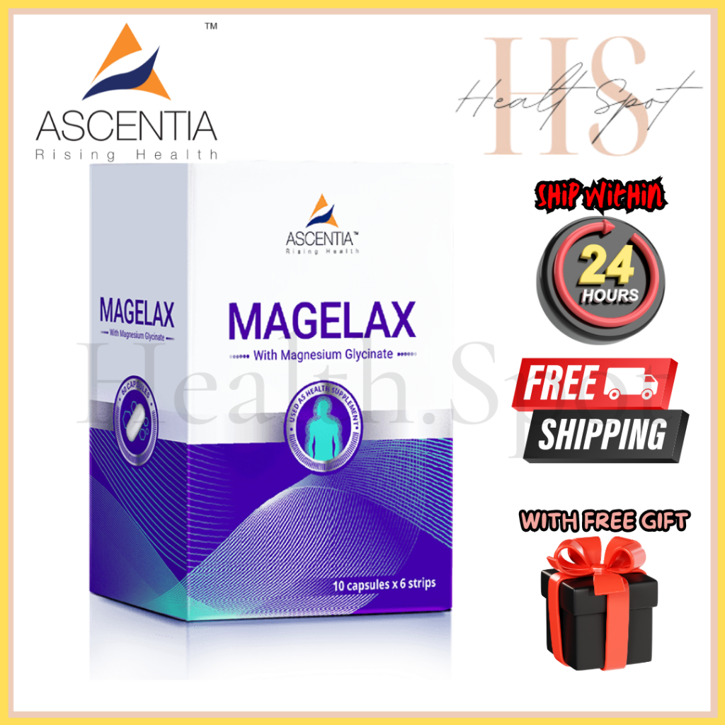ASCENTIA MAGELAX WITH MAGNESIUM GLYCINATE 10's / 60's | Shopee Malaysia