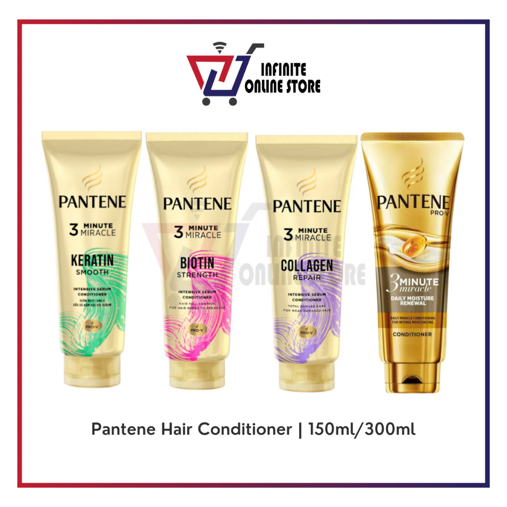 Pantene 3 Minute Miracle Hair Conditioner (150ml / 300ml) (Keratin ...