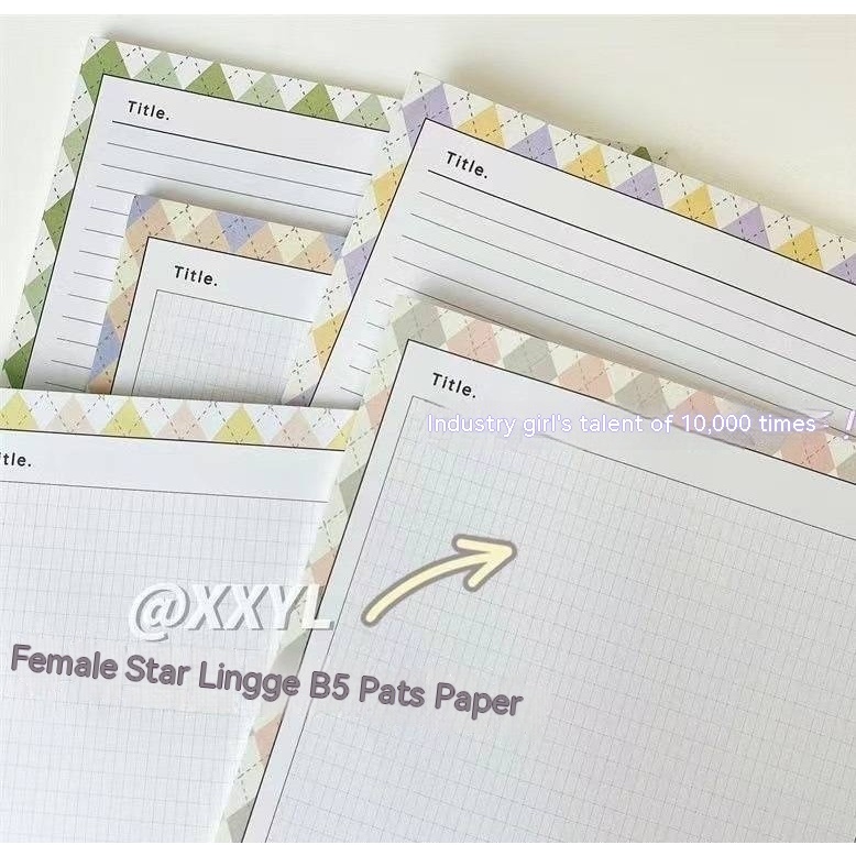 B5 Rhombus Memo Pad Note Pad Paper Book Diary Journal Stationery Study ...