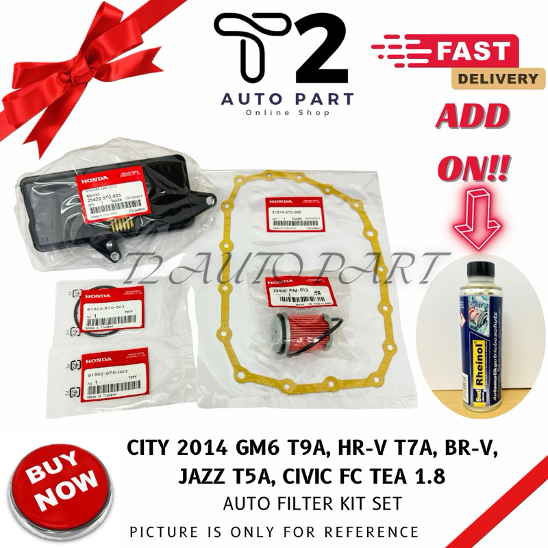 T2 AUTO FILTER KIT SET HONDA CITY 2014 GM6 T9A, HR-V T7A, BR-V, JAZZ ...