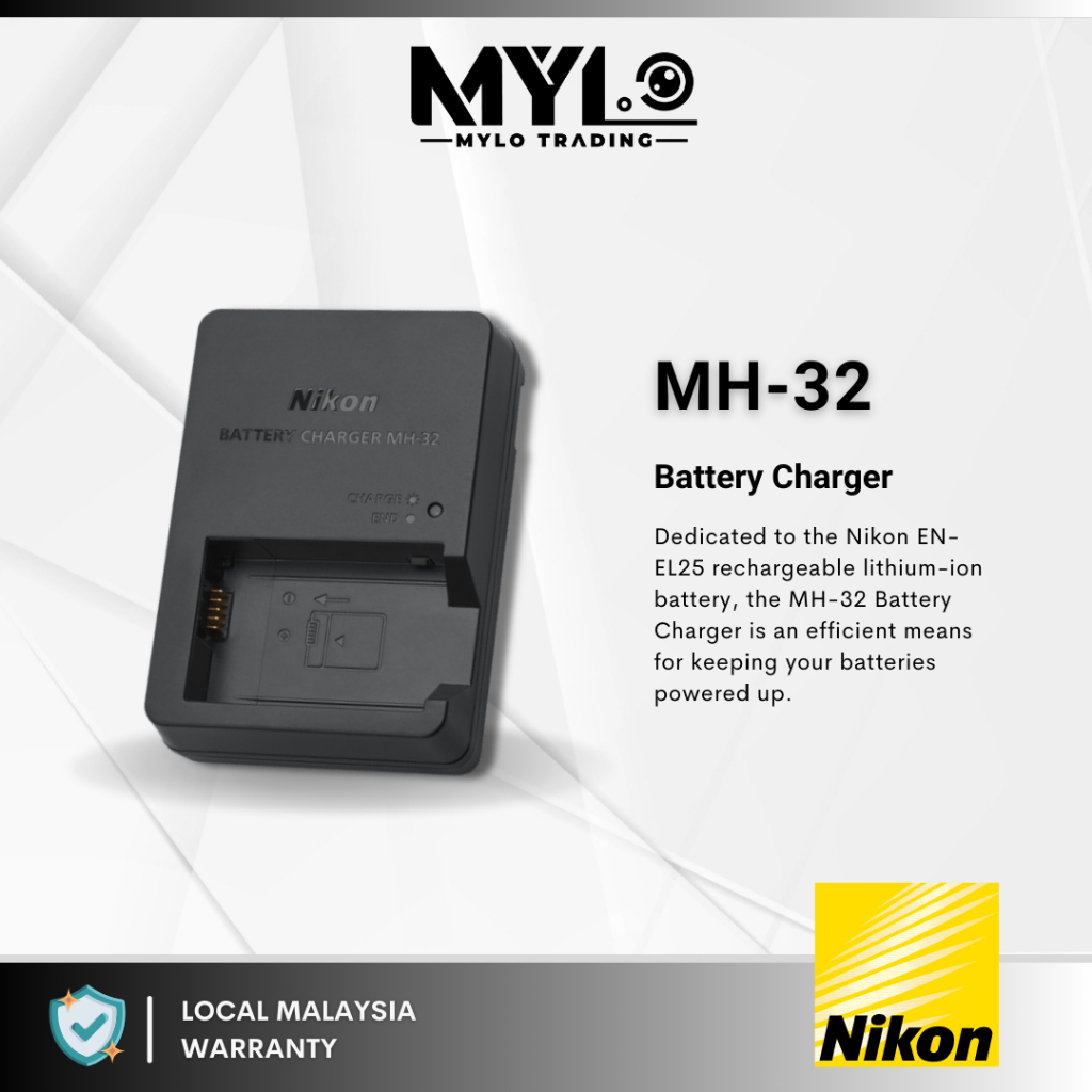 ( NIKON MY 100% ORI ) Nikon Malaysia MH-32 Battery Charger For EN EL25 ...