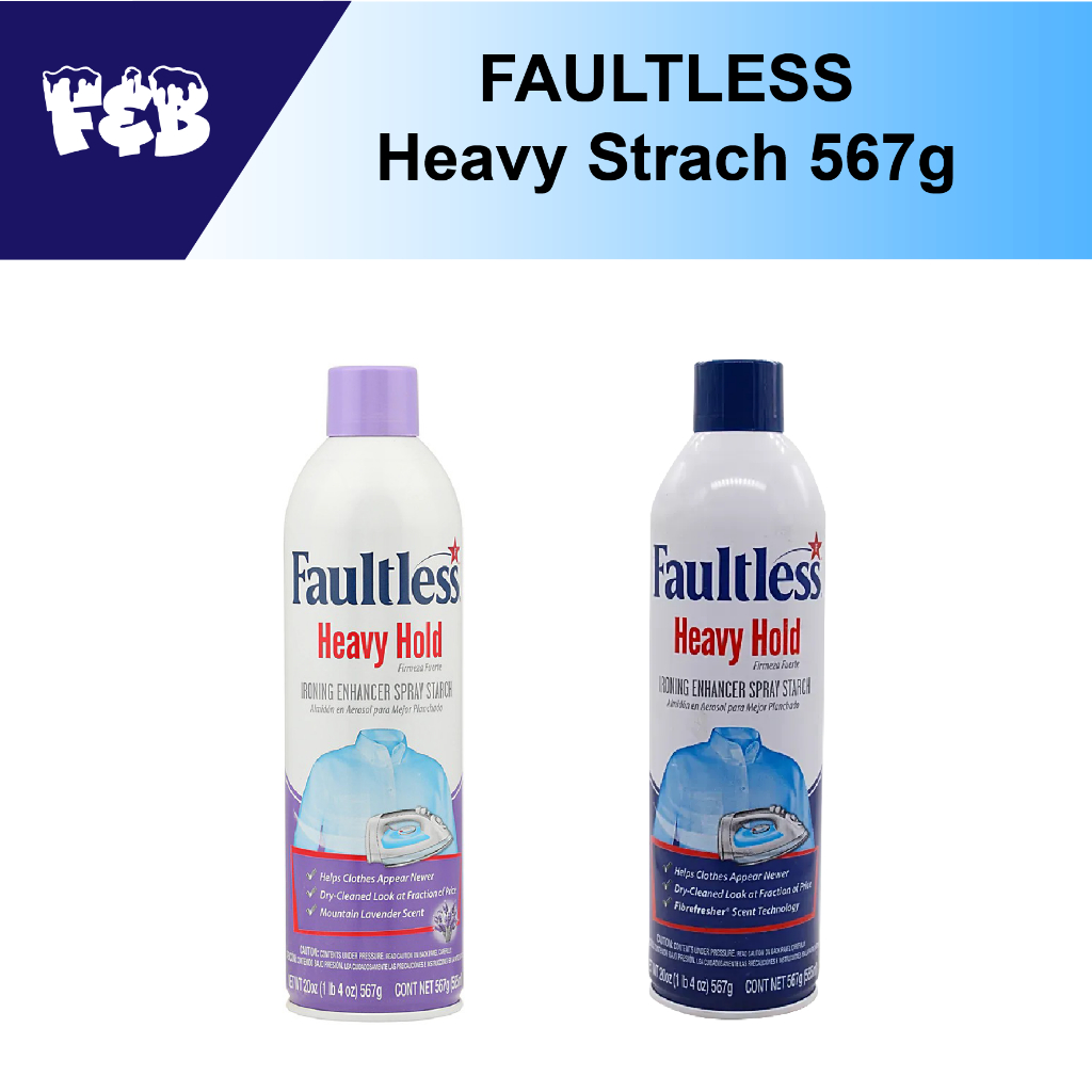 Faultless Heavy Hold Ironing Enhancer Spray Starch 567gm （Original Exp ...