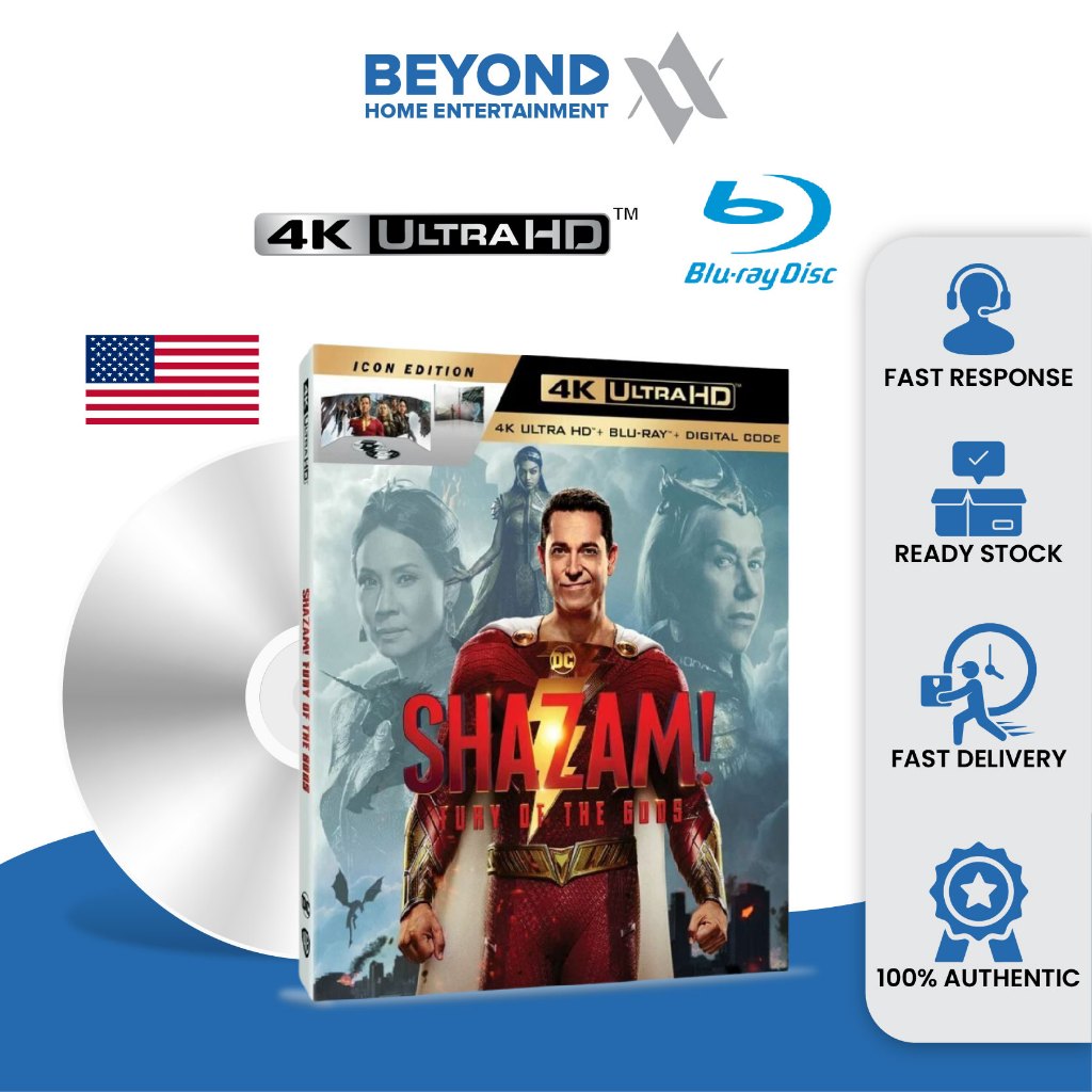 Shazam Fury of the Gods Icon Edition [4K Ultra HD + Bluray][LIKE NEW ...