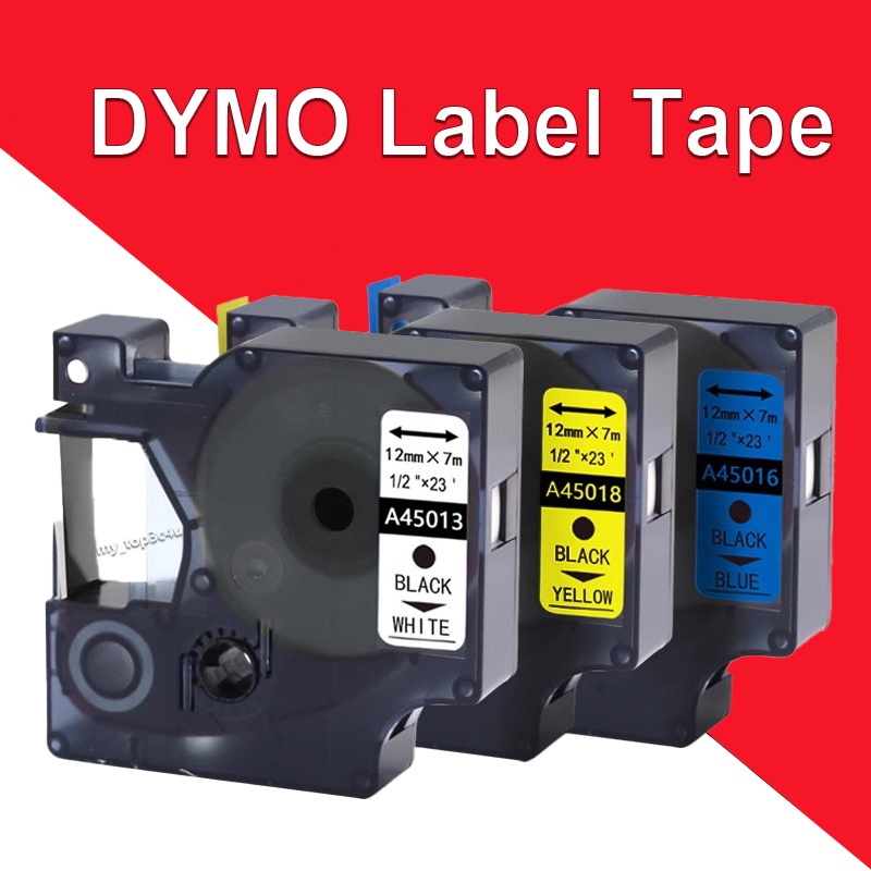 D1 Label Tape Compatible Dymo 45013 40913 43613 Refill Labeling Tape for Dymo PT-E100 PT-E200 ...