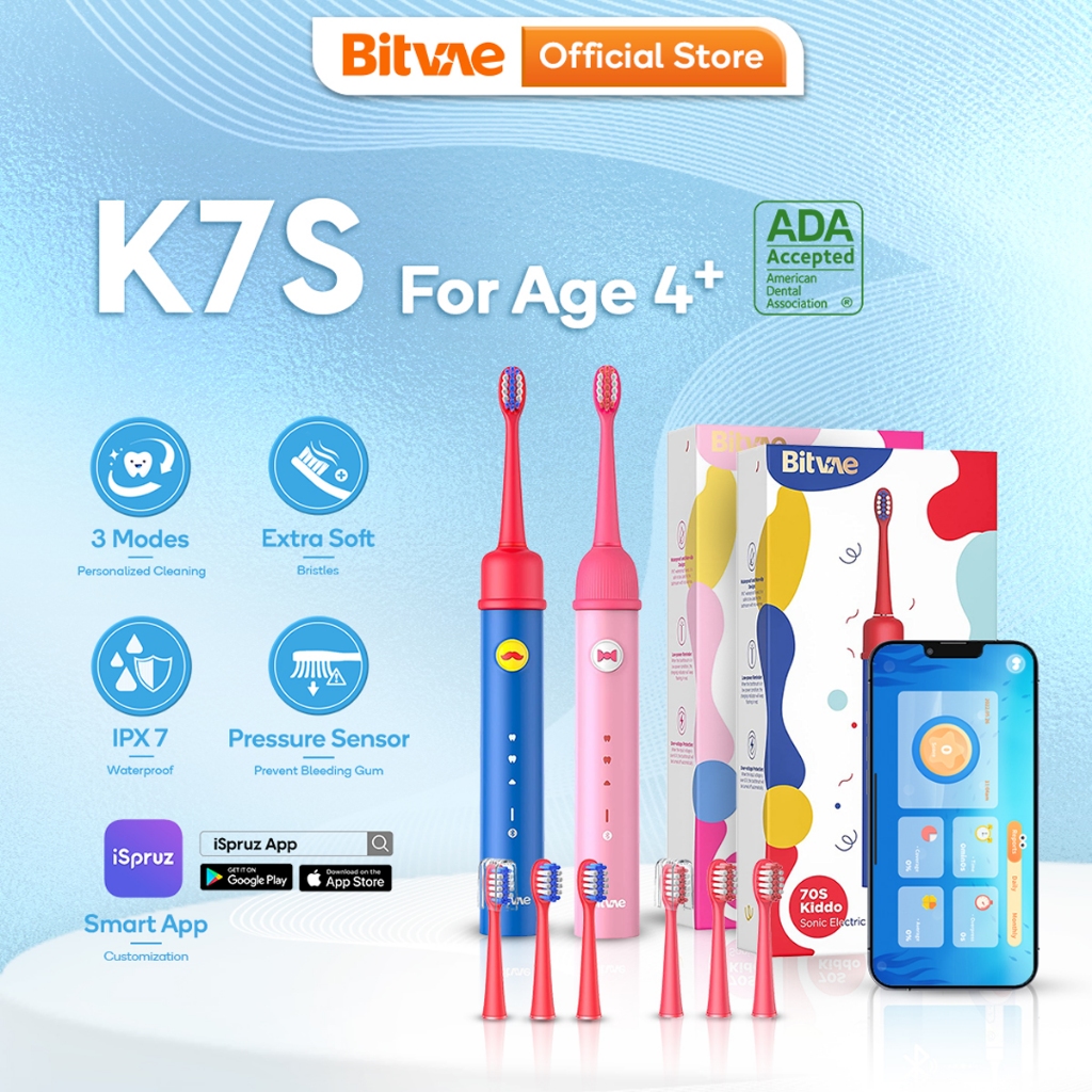 Bitvae K7S Kids Electric Toothbrush with Interactive Smart App (4 ...