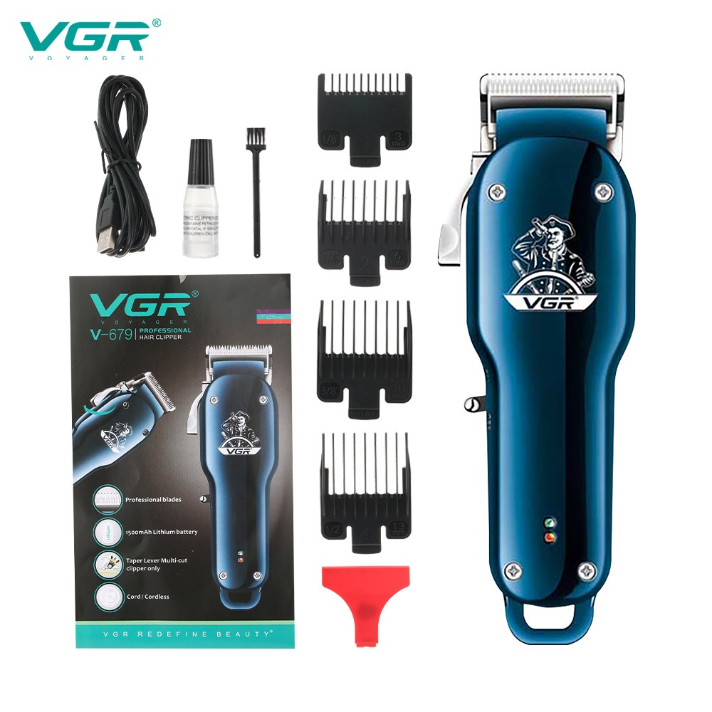 VGR-V-679 ZERO Adjustable Professional Rechargeable Hair trimmer Metal ...