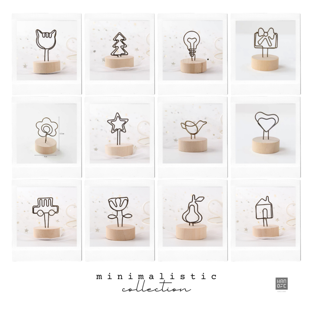 MRN Retro Design Wooden Memo Holder Stand / Photo Clip /Vintage Style ...