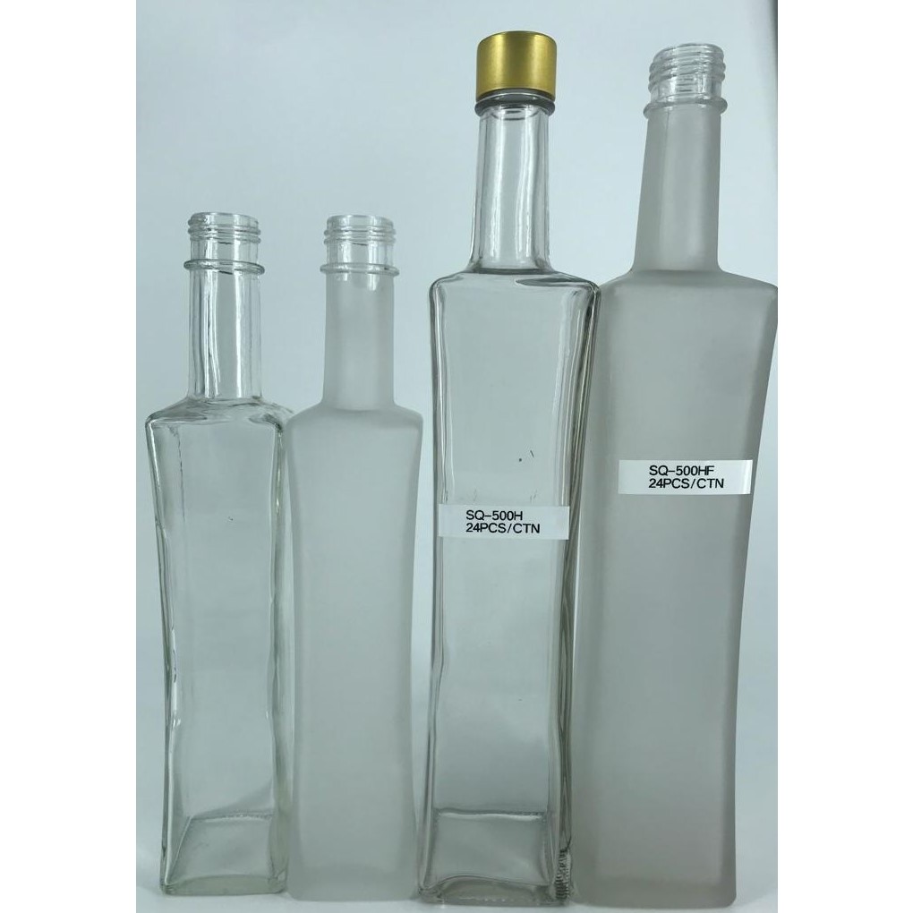 Square Slim Glass Bottle with Plastic Cap 500ML/Botol Madu/蜂蜜瓶 | Shopee ...