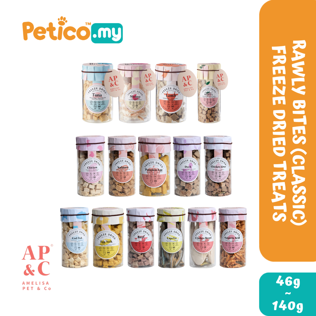Amelisa Rawly Bites Classic Freeze Dried Treat (Lamb/ Chicken/Shrimp ...