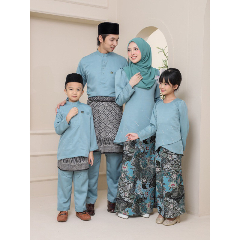 SET FAMILY AULIA SMOKEY GREEN / SET FAMILY RAYA / NEW DESIGN | Shopee ...