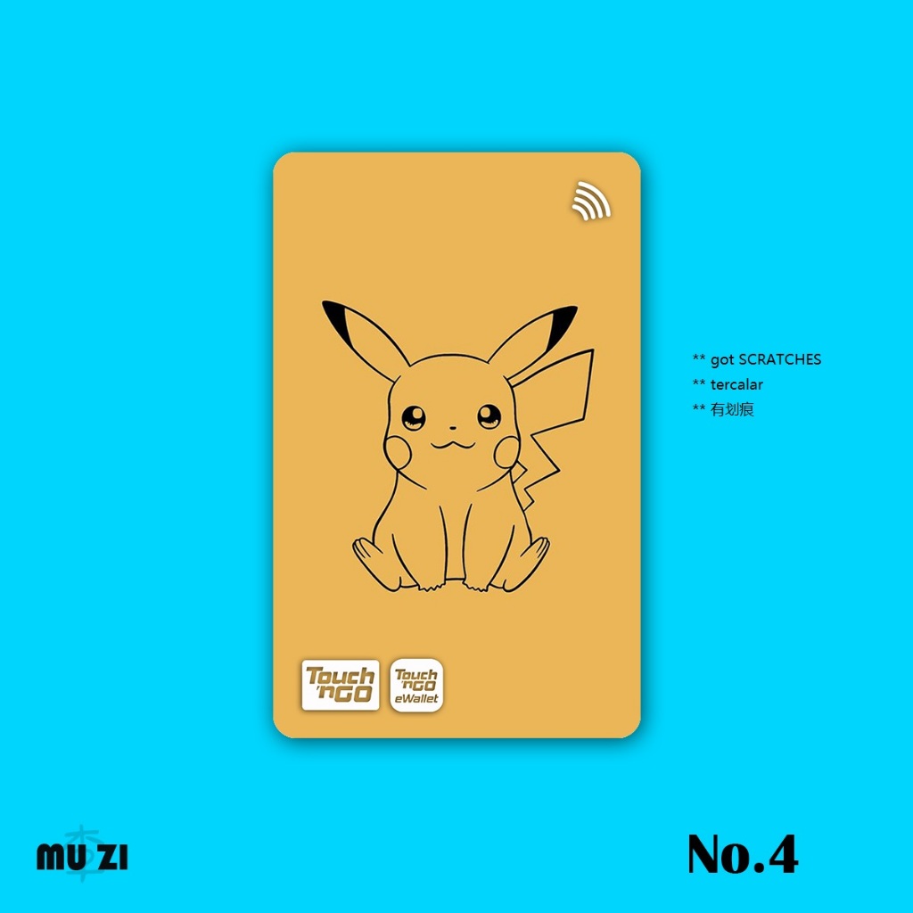 Pokemon Pikachu TnG Card STICKER NFC STICKER Waterproof Thick Hard ...