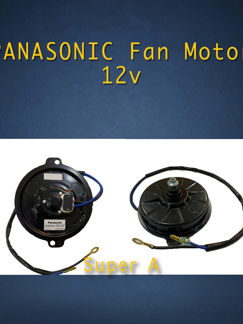 UNIVERSAL CAR 12V PANASONIC AIRCOND COOLING FAN MOTOR MOTO ORIGINAL ...