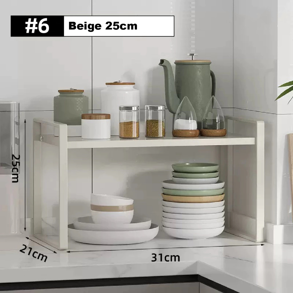 Adjustable Kitchen Rack Kitchen Cabinet Shelf Plate/Spice Rack ...