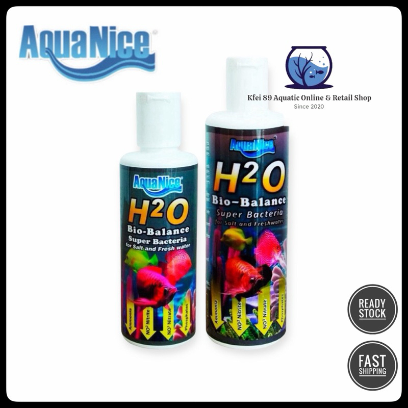 KFEI89 X Aquanice H2O Bio Balance Super Bacteria 120ml / 250ml Maintain ...