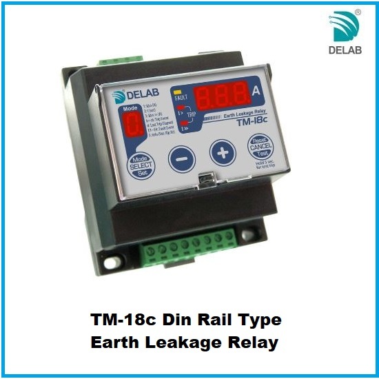 DELAB TM-18c Digital Earth Leakage Relay Din rail type ELR | Shopee Malaysia