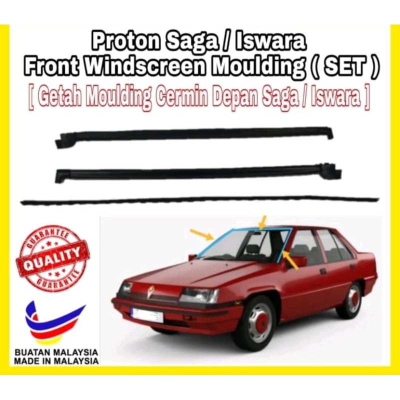 Front windscreen moulding getah cermin depan saga lama / iswara lmss ...