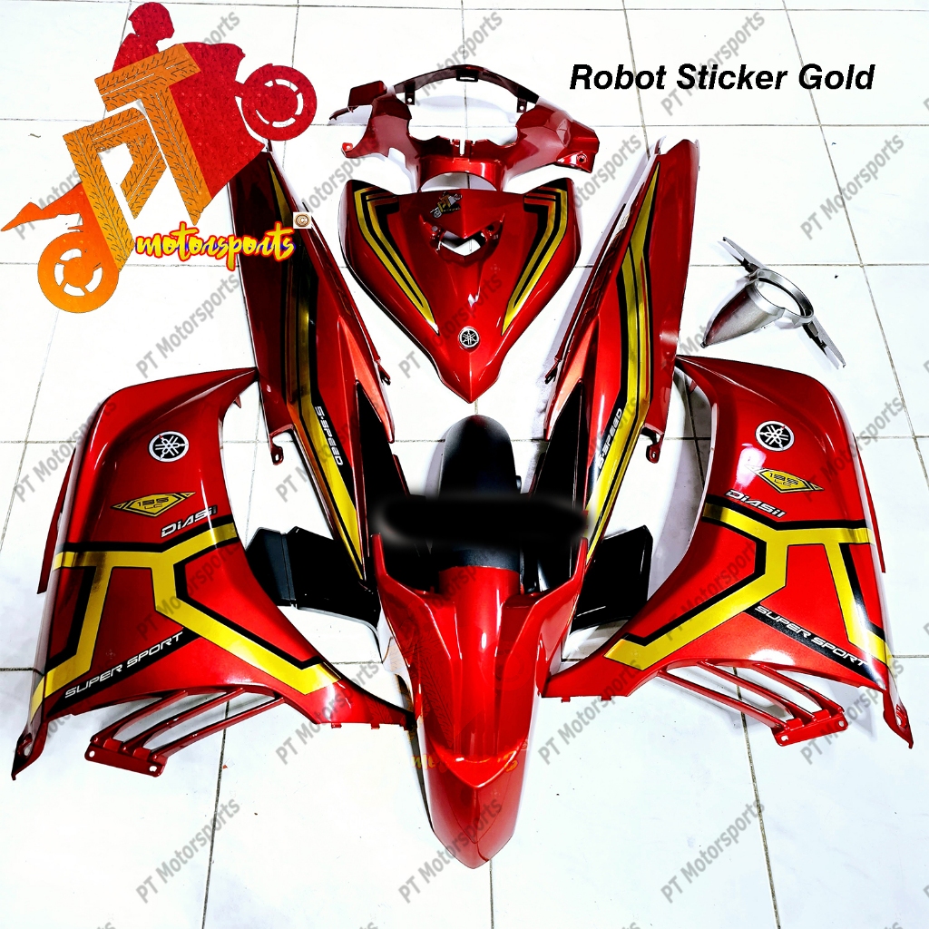 Yamaha LC 135 V2 V3 V4 V5 V6 V7 Cover Set Candy Red Rm7 Exciter Robot ...